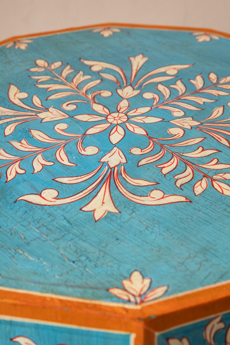 Hand Painted Sky Blue Side Table – Ian Snow Ltd