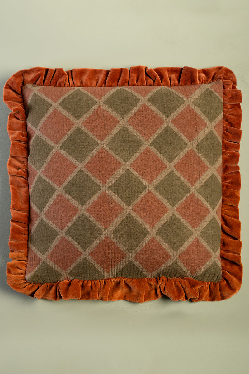 Rust & Sage Harlequin Block Print Cushion Cover – Ian Snow Ltd
