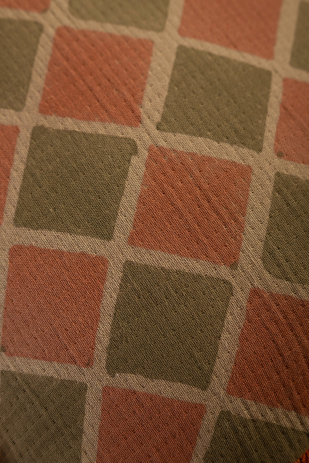 Rust & Sage Harlequin Block Print Cushion Cover – Ian Snow Ltd