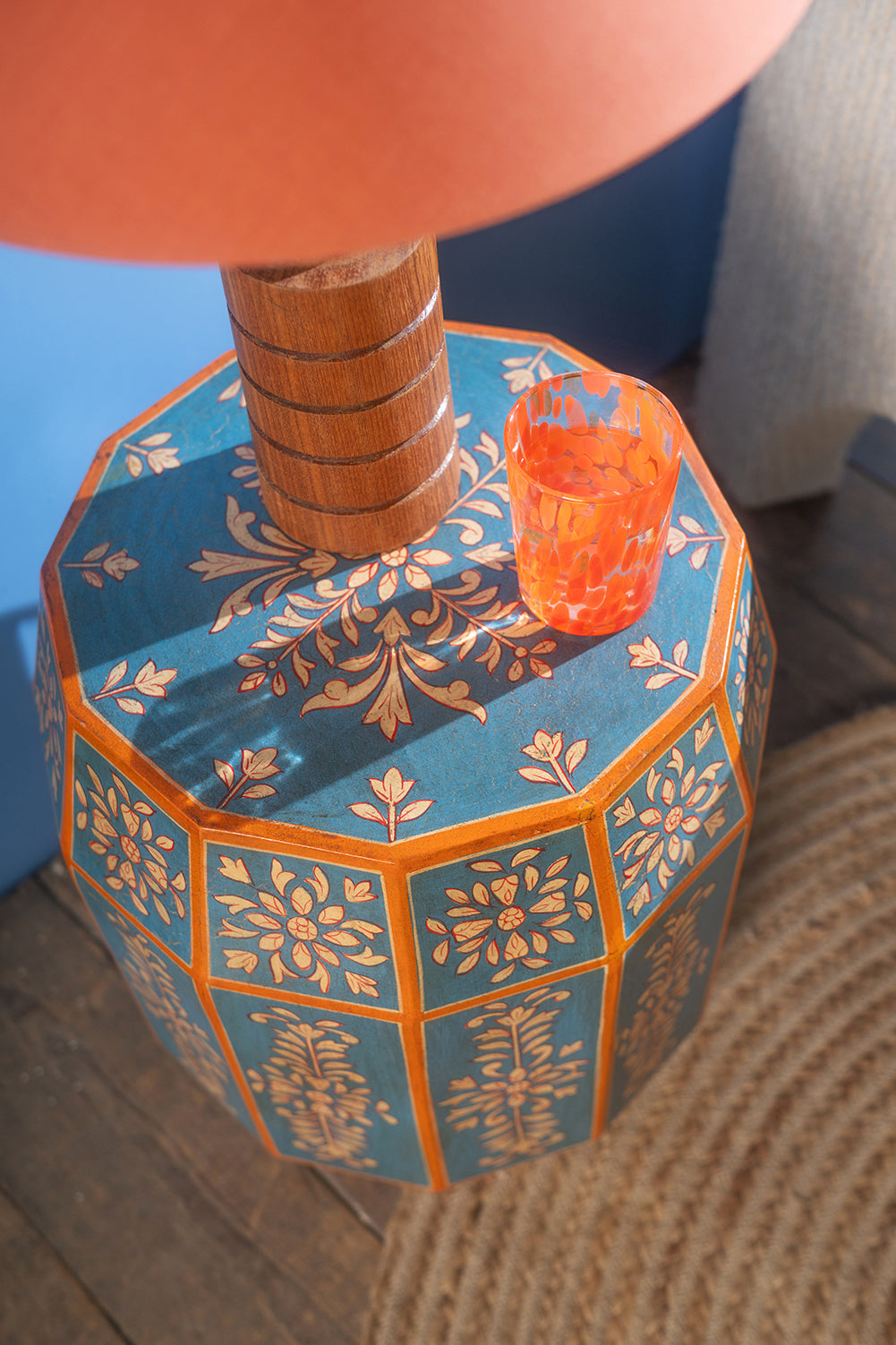 Hand Painted Sky Blue Side Table – Ian Snow Ltd