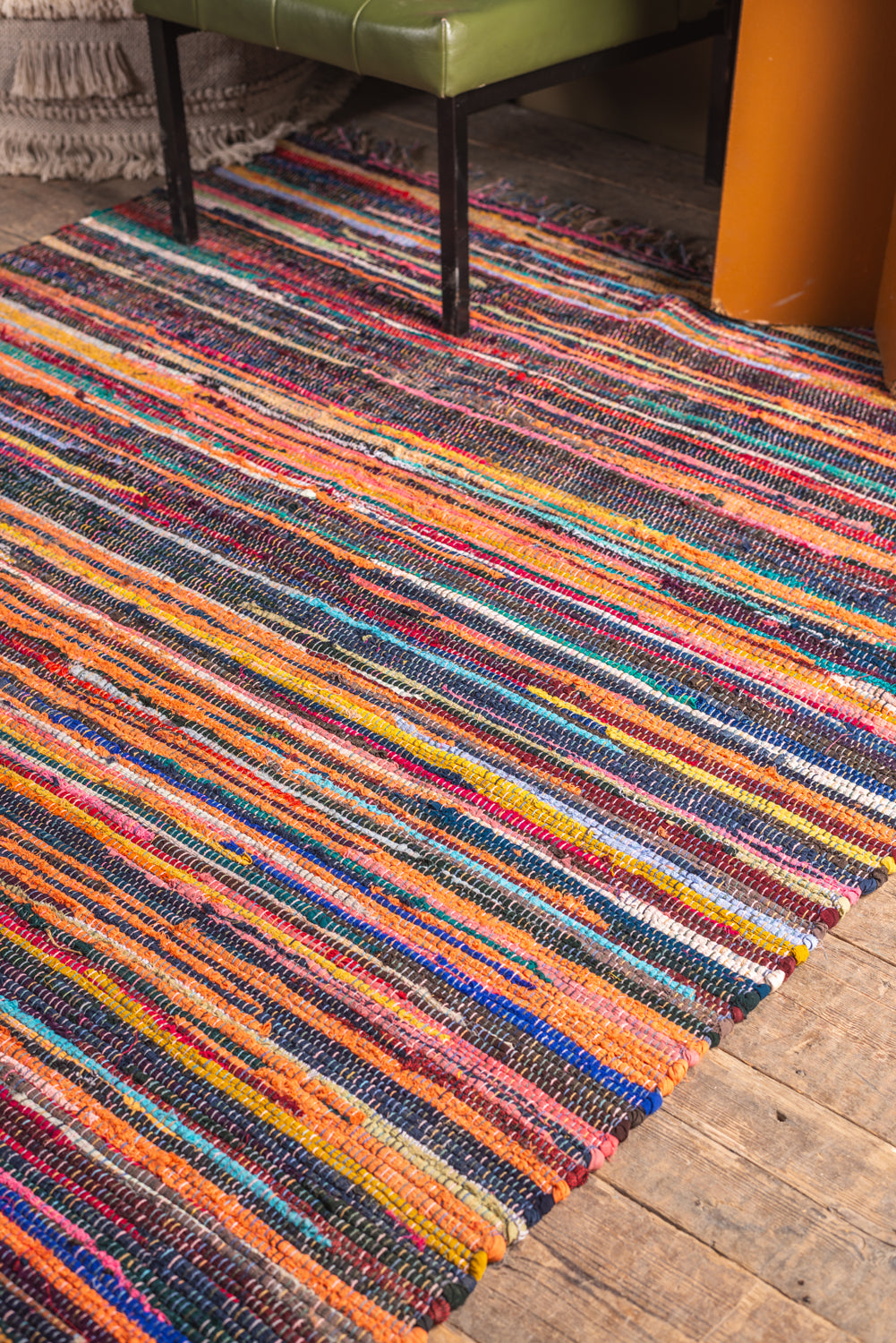 Multi-Coloured Rag Rug | Various Sizes Available – Ian Snow Ltd