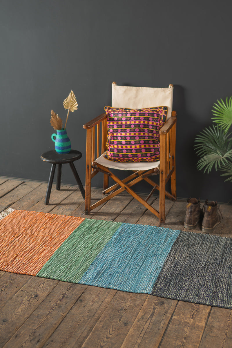 Multi-Coloured Rag Rug | Various Sizes Available – Ian Snow Ltd