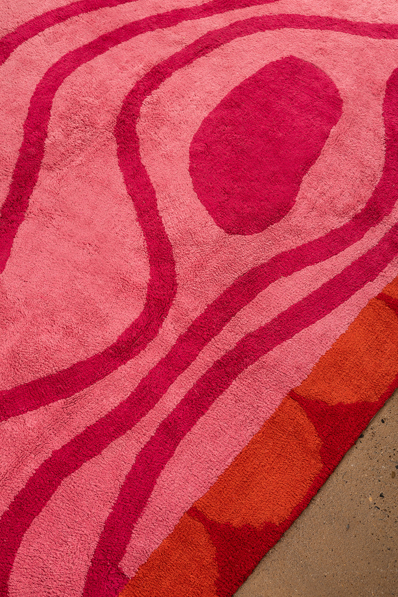 Delphine Abstract Recycled Cotton Rug – Ian Snow Ltd