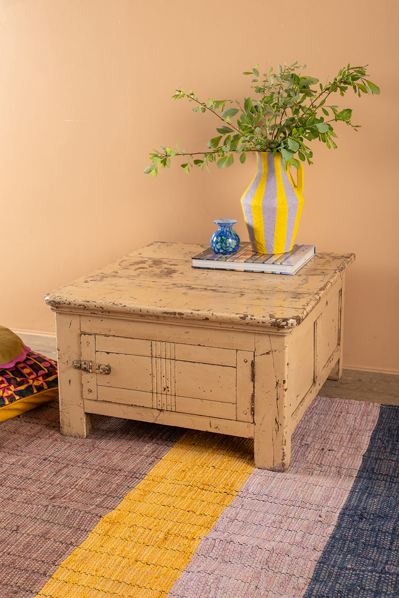 Cream Vintage Side Table W:66cm D:70cm H:39cm – Ian Snow Ltd