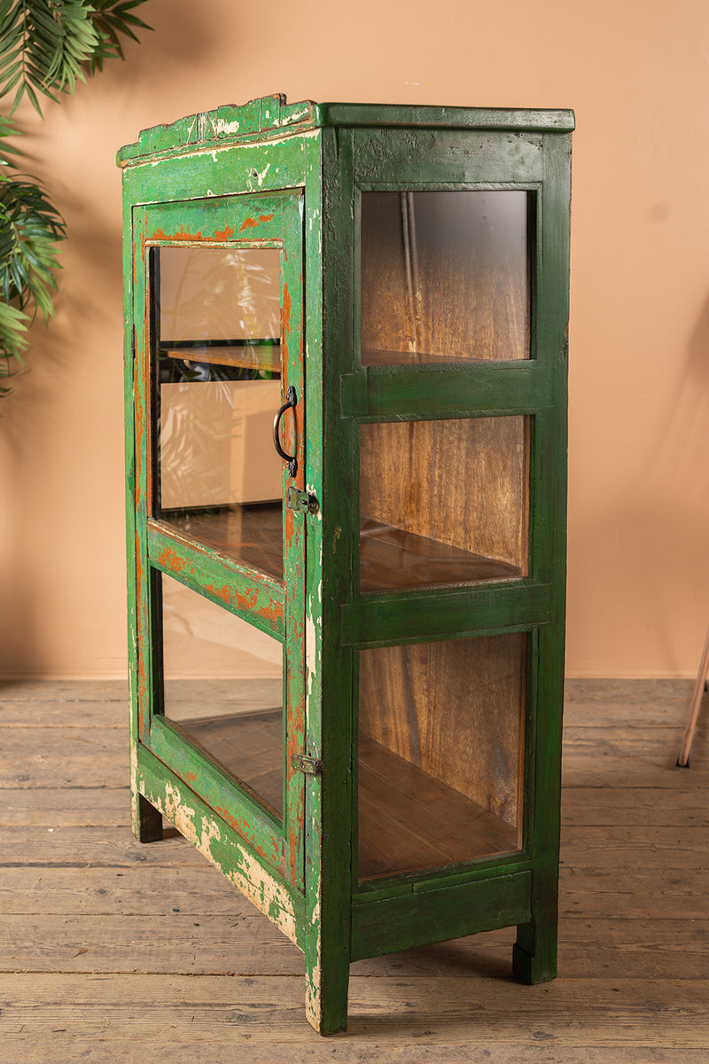 Vintage Green Display Cabinet W:65cm D:35cm H:108cm – Ian Snow Ltd