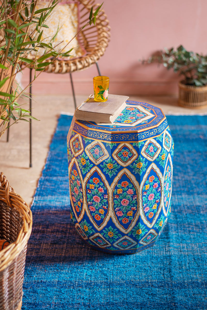 Hand Painted Navy Blue Side Table – Ian Snow Ltd
